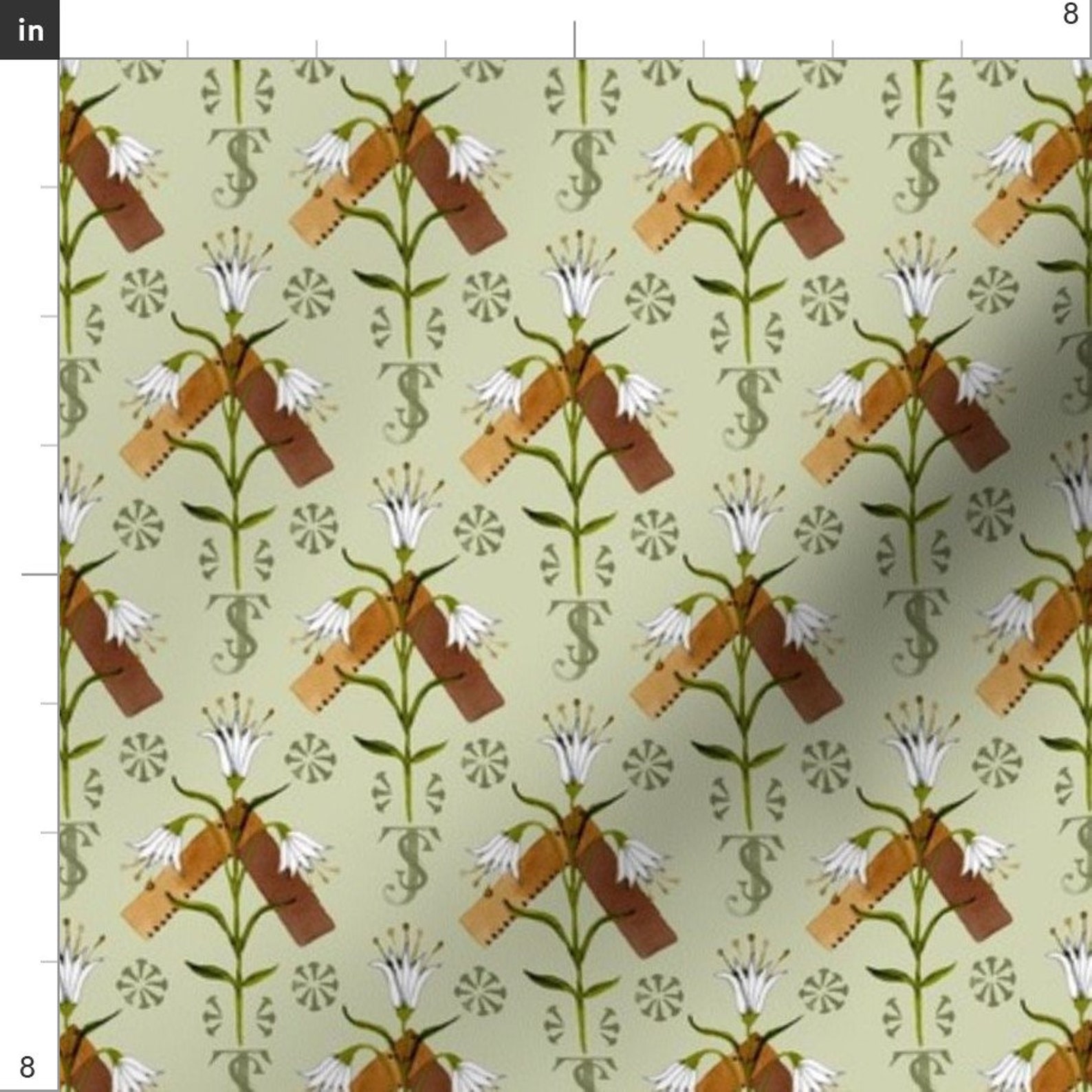 Catholic Fabric Ite Ad Joseph by Abigailhalpin Green Brown | Etsy