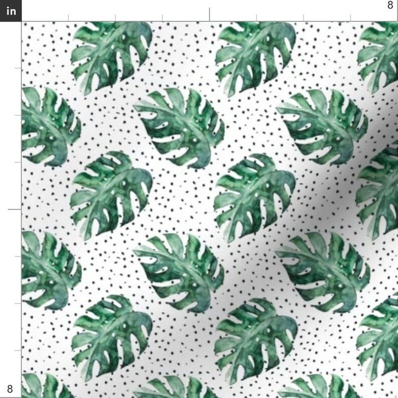 Monstera Fabric Monstera Tropical Leaves by Hipkiddesigns | Etsy