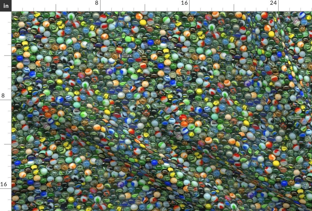 Glass Marbles Fabric - an Ocean of Marbles by Weavingmajor - Cats Eye ...
