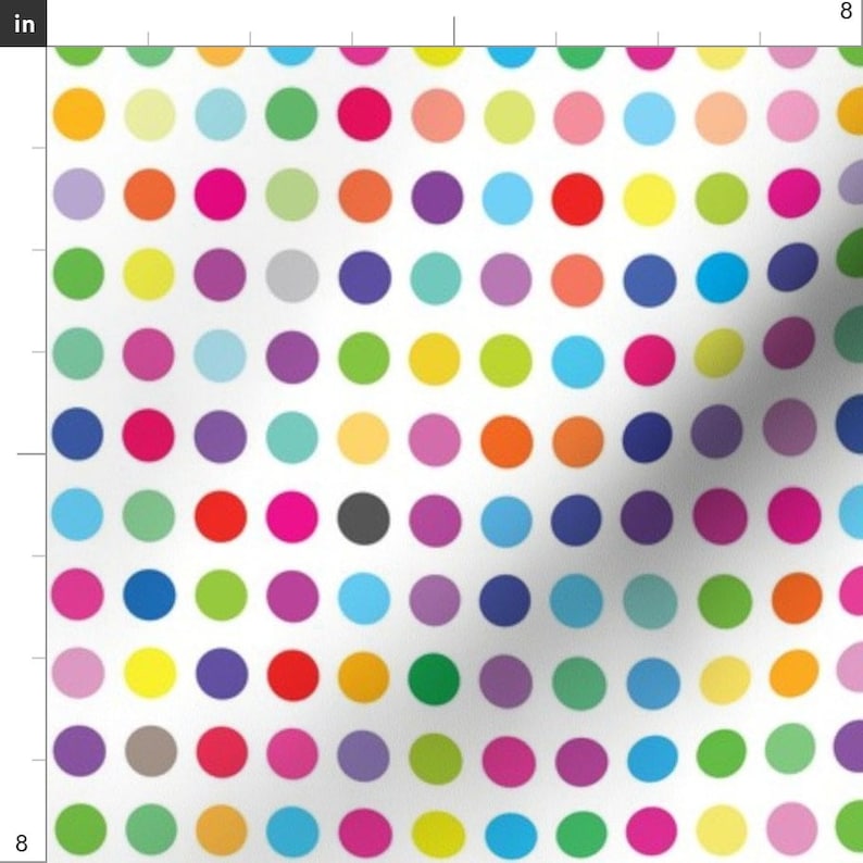 Colourful Fabric Fun Rainbow Dots Candy Bright Pastels Kids - Etsy