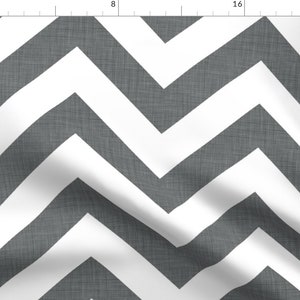 Modern Chevron Fabric Grey Chevron Large Scale Fabric by - Etsy