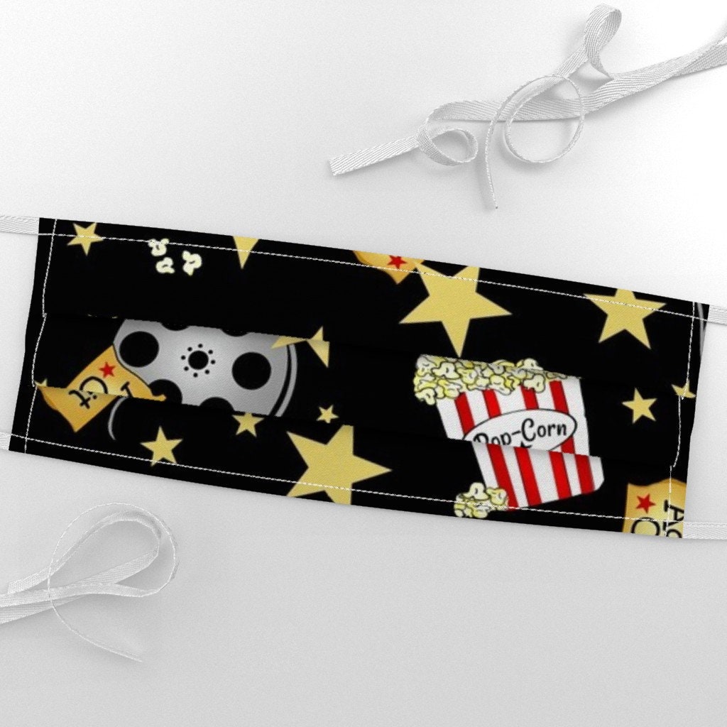 Movies Popcorn Tapes Fabric Vip Movie Night / Theater | Etsy