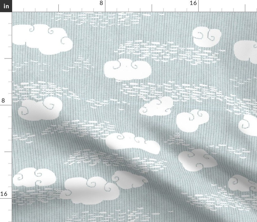 Clouds Fabric Clouds Custom Fabric by Nouveau Bohemian Clouds Cotton ...