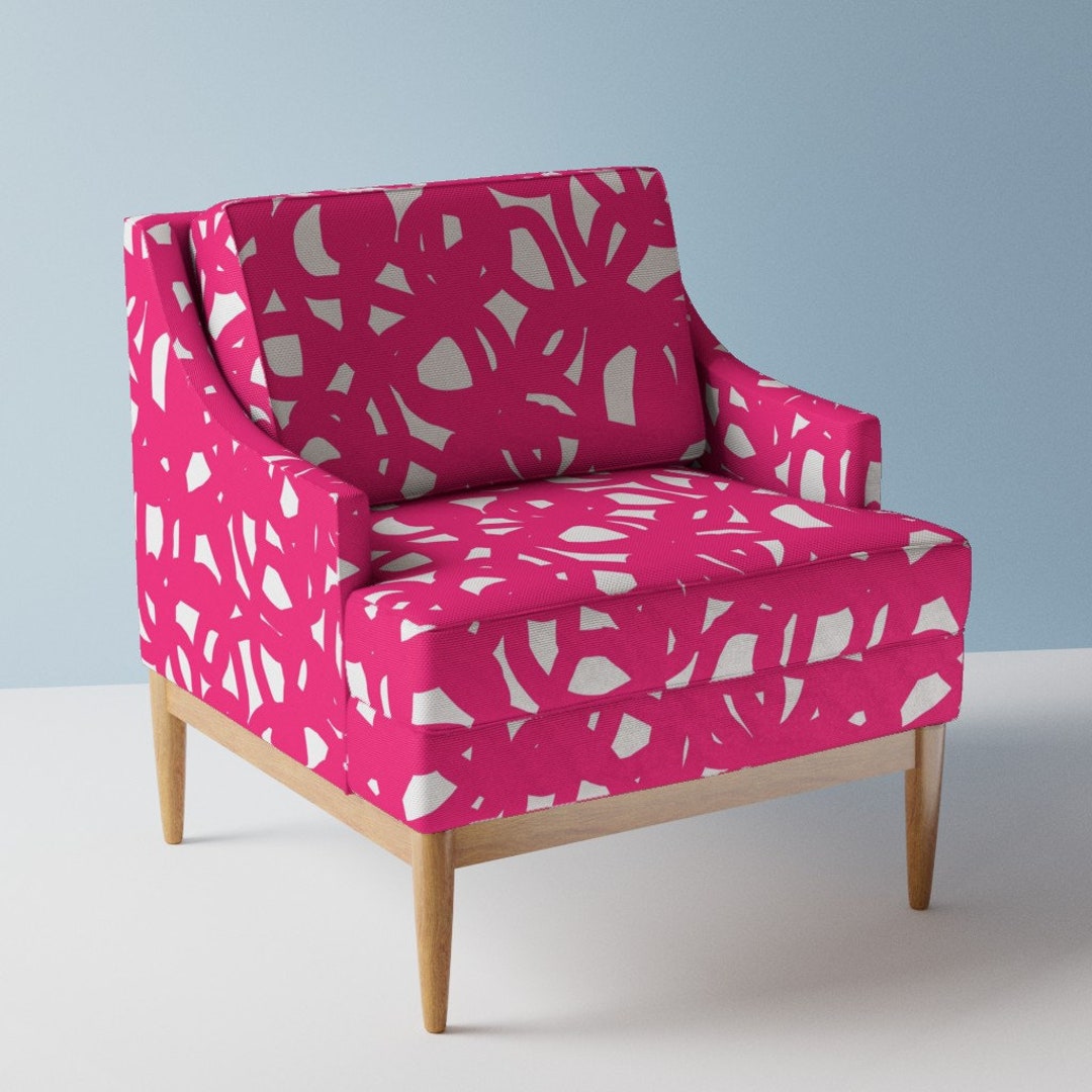 Hot Pink Upholstery Fabric Freestyle in Graffiti Pink by Domesticate ...