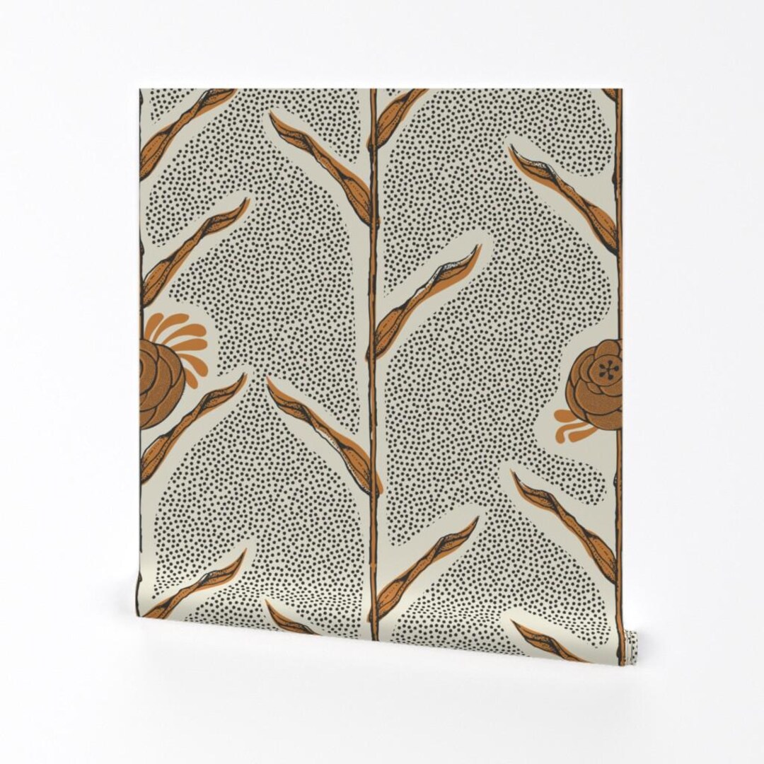 Boho Neutral Vines Removable Peel and Stick Wallpaper - Vertical Luxe ...