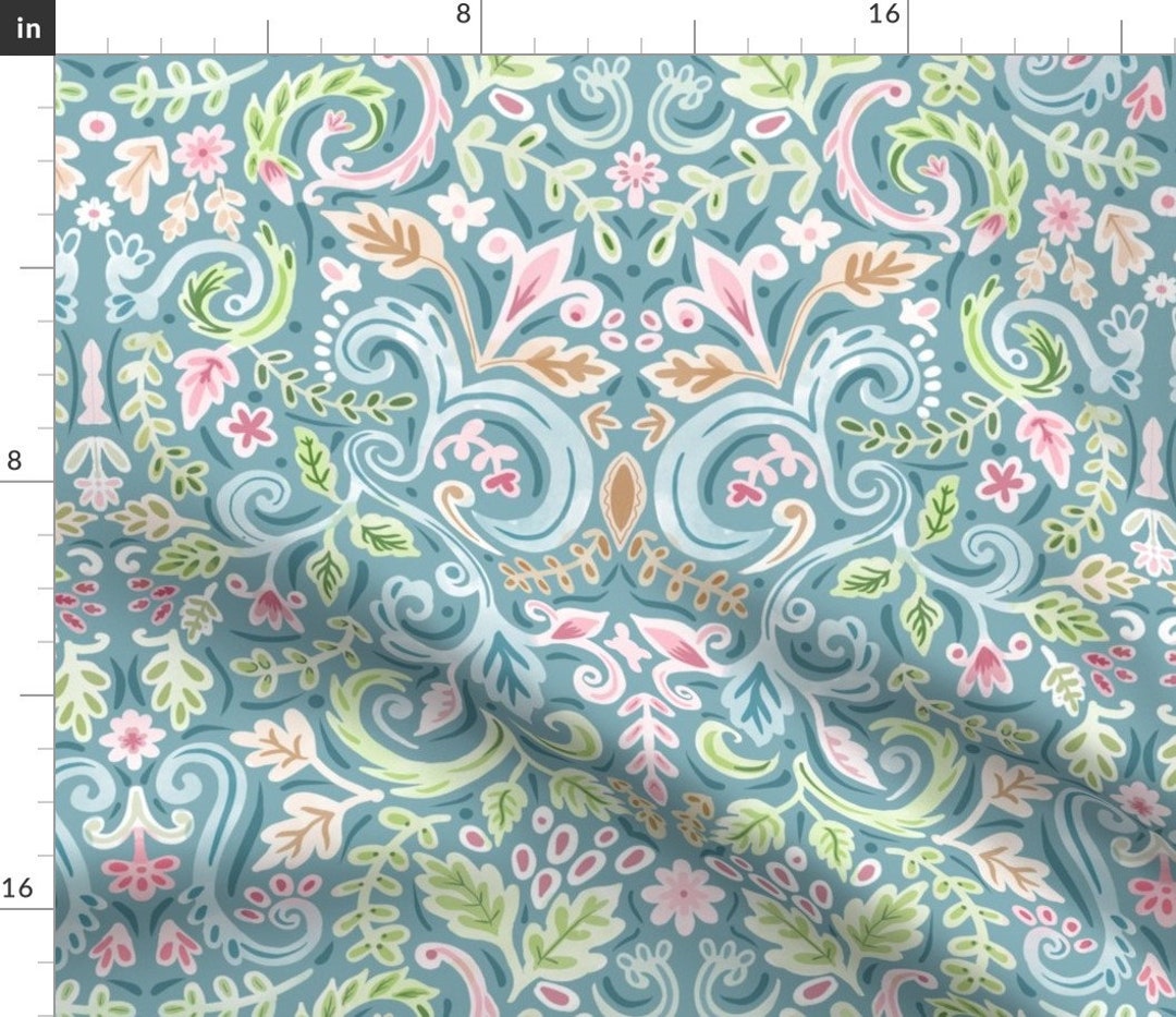 Modern Rococo Fabric Softly Go Rococo by Creativeinchi - Etsy