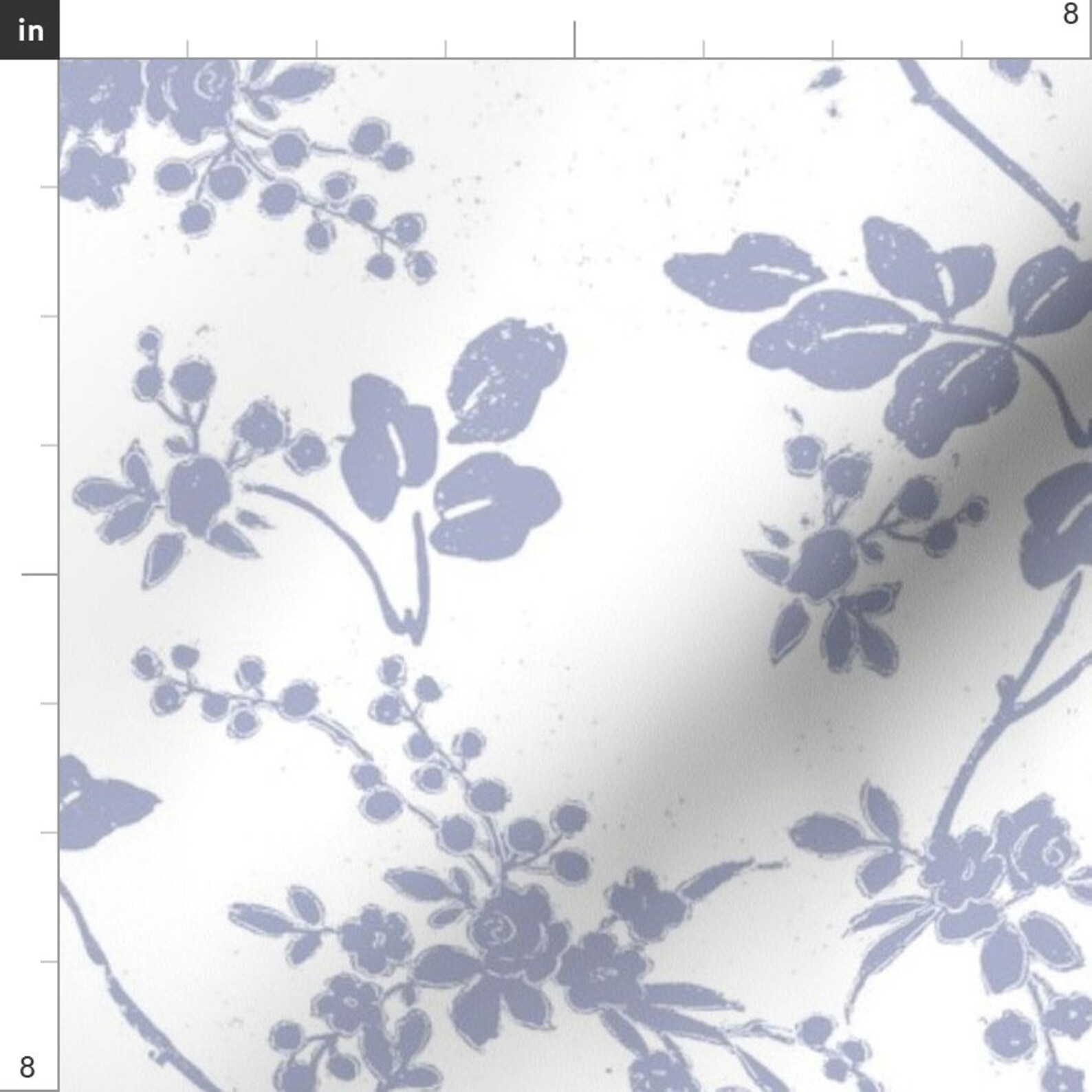 Steel Floral Fabric Ladybelle Steel Blue 2 by Lilyoake - Etsy