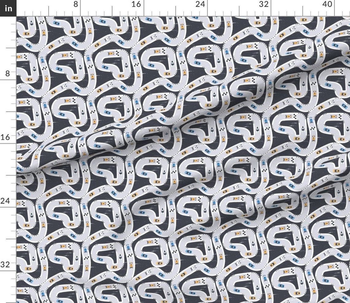 Race Car Fabric Track by Innamoreva Race Track Boys | Etsy