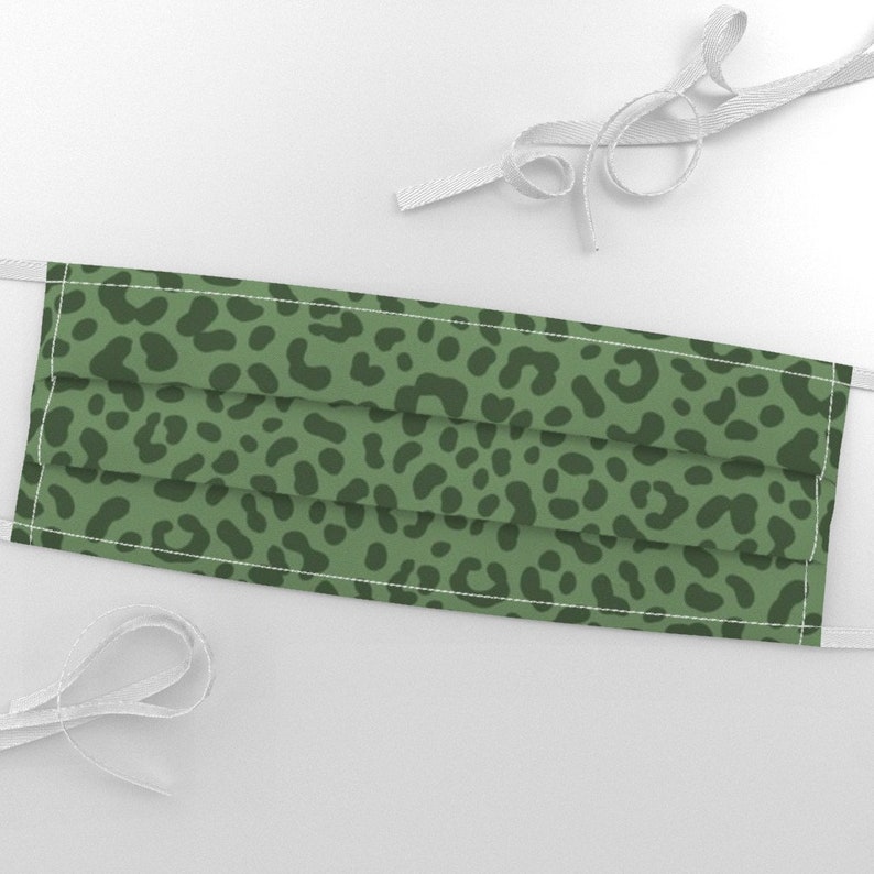 Green Leopard Animal Print Fabric Leopard Print / Jungle | Etsy