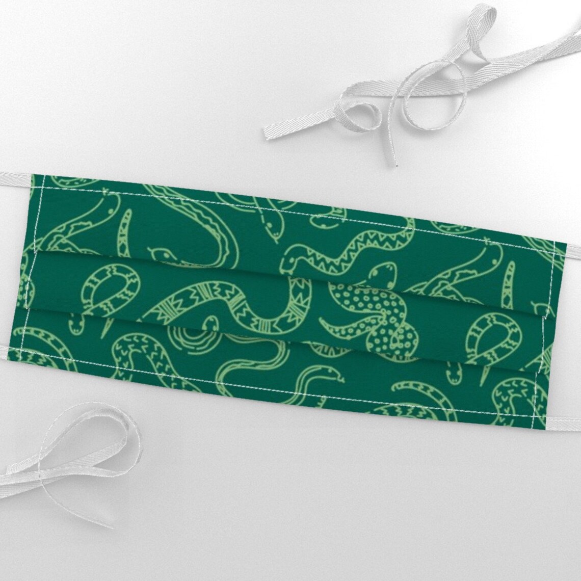 Snake Fabric Snake Outlines Green by Electrogiraffe Snake - Etsy