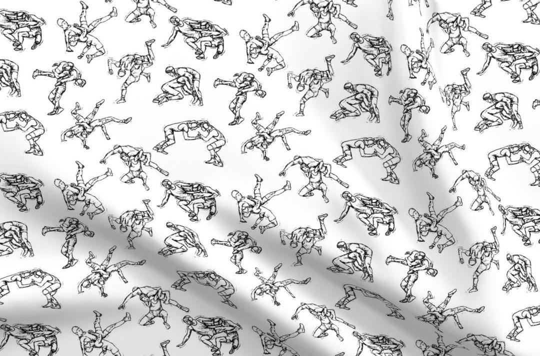 Wrestling Sports Fabric Wrestling Sketches by Artbykarridi Modern ...