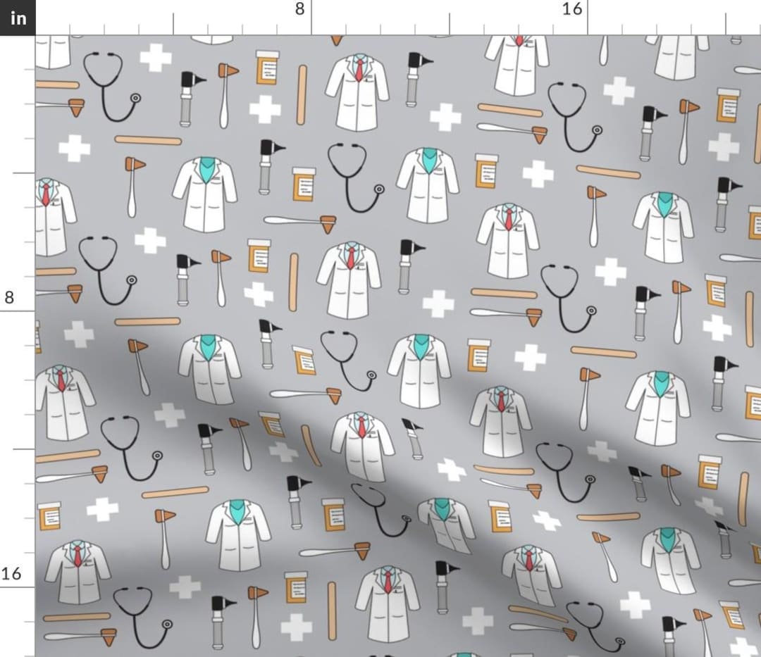 Doctor Fabric Doctor/medical Fabric by Littlearrowdesign Medical ...