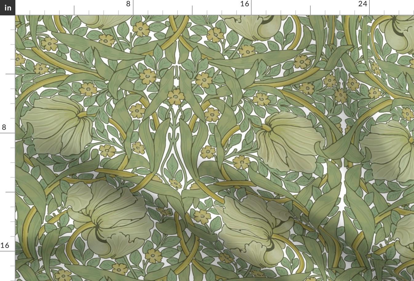 Pimpernel Fabric ~ Pimpernel ~ Original on White ~ Large by ...