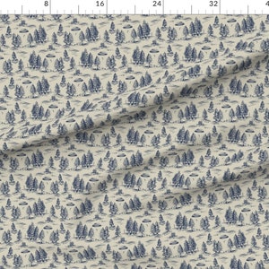 Alien Fabric Alien Abduction Toile by Somecallmebeth Beige | Etsy