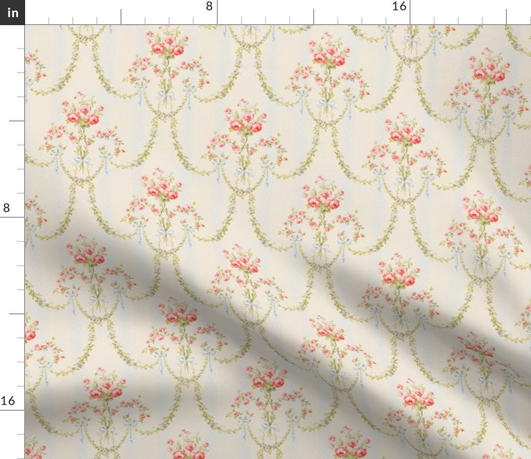 Rococo Floral Fabric The Elysee by peacoquettedesigns Shabby Chic Marie ...