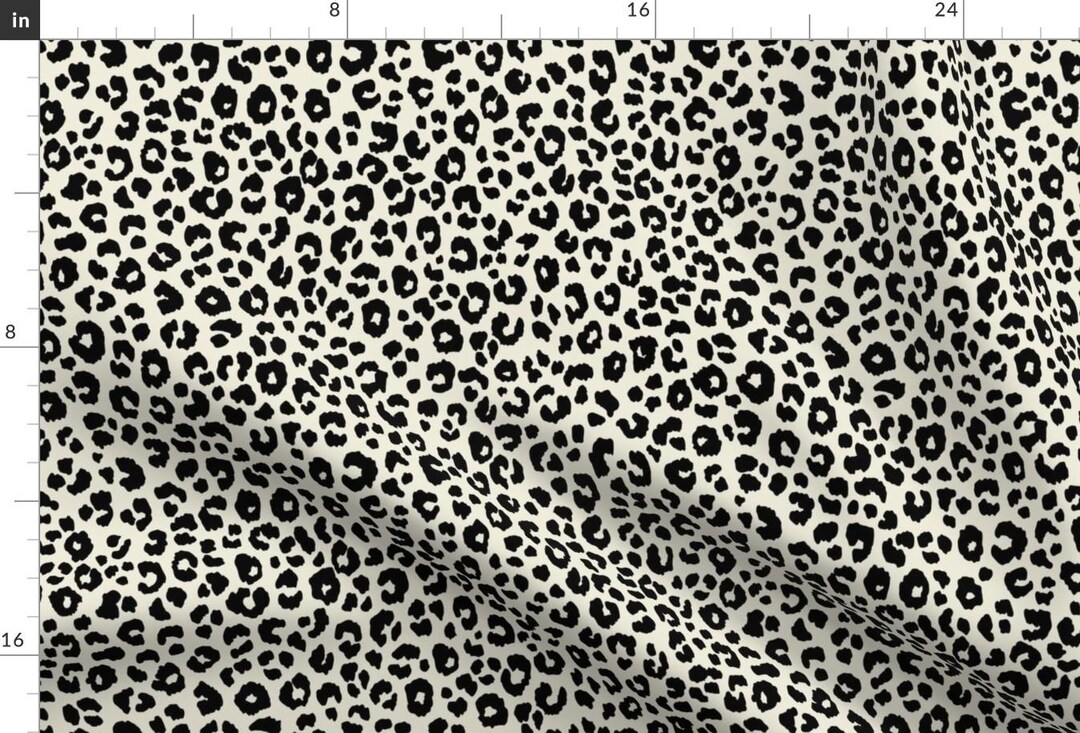 Ivory Fabric Ivory Leopard by Kimsa Ivory Cotton Fabric by the Yard ...