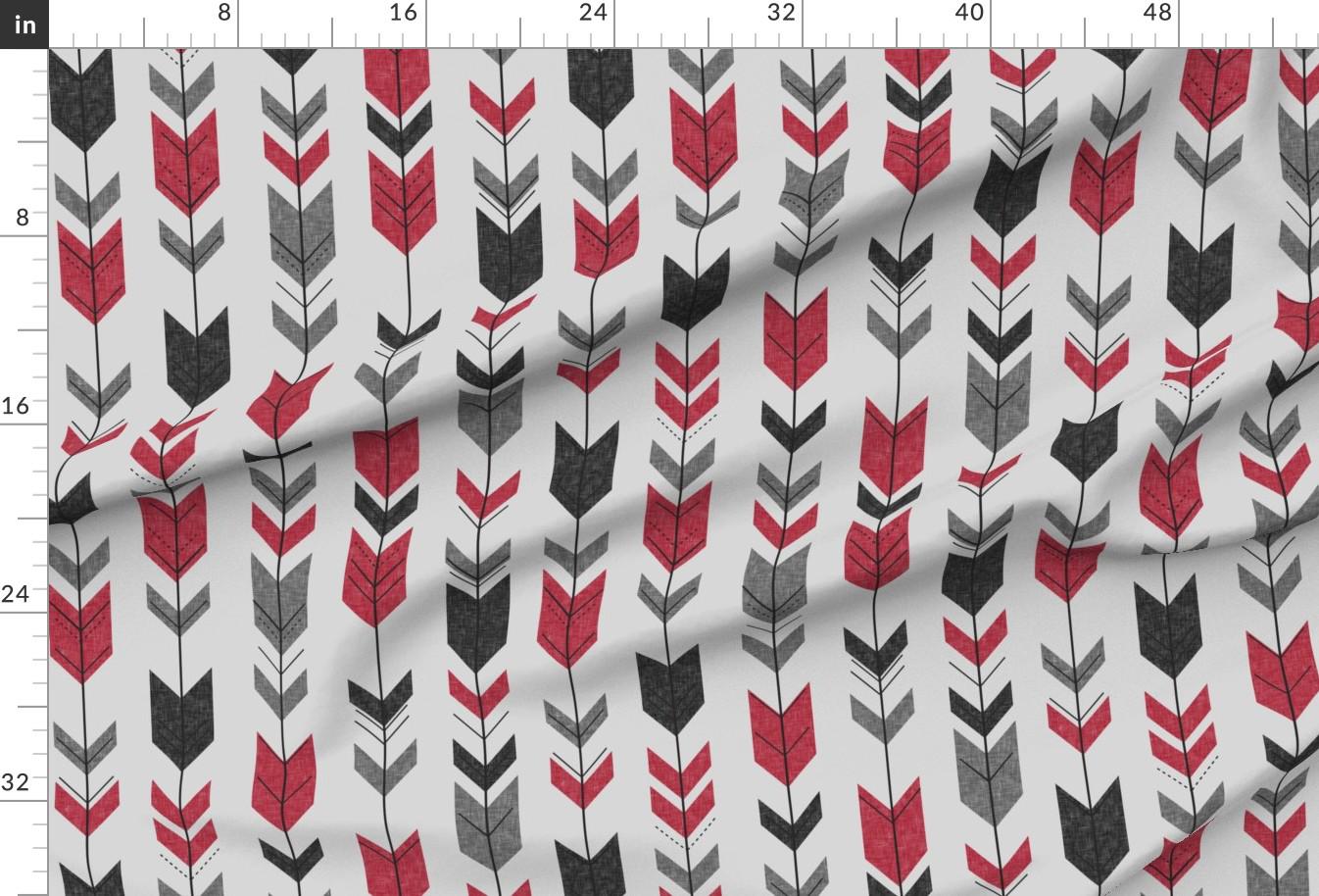 Arrows Fabric - Fletching Arrows (fog) || the Happy Camper by ...