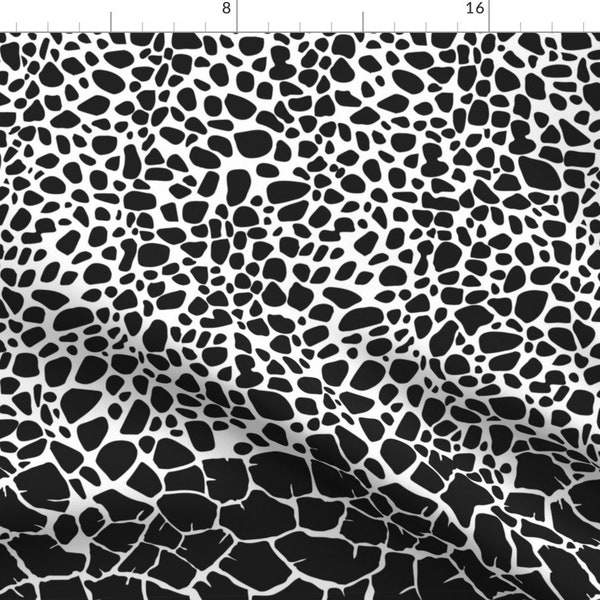 Black and White Giraffe Fabric - Etsy