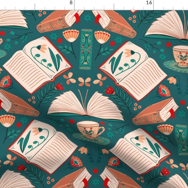 Library Book Fabric - Etsy Australia
