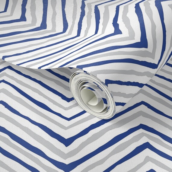 Navy Gray Chevron Background