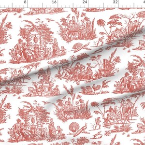 Toile Fabric Marseilles Toile Turkey Red on White by | Etsy