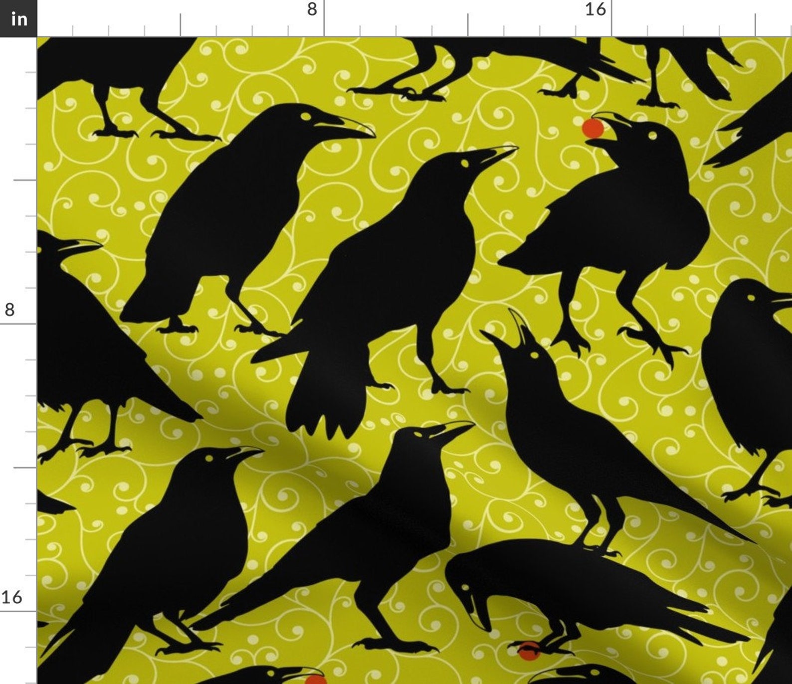 Ravens Fabric Black Bird by Mariafaithgarcia Raven Crow - Etsy