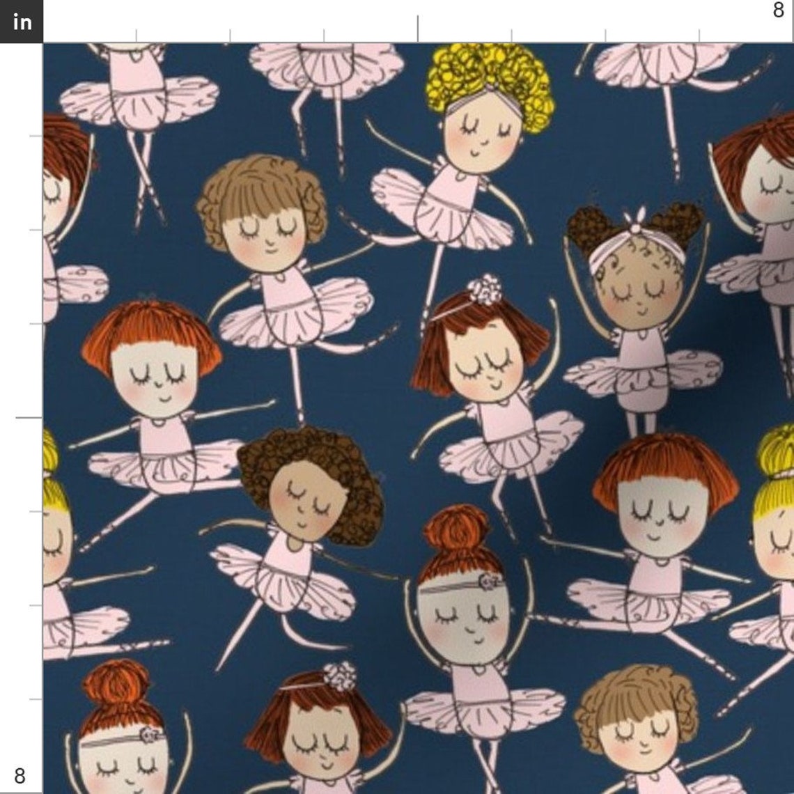 Ballet Fabric Ballerina Girls Sweet Kids Print Pink Ballet | Etsy
