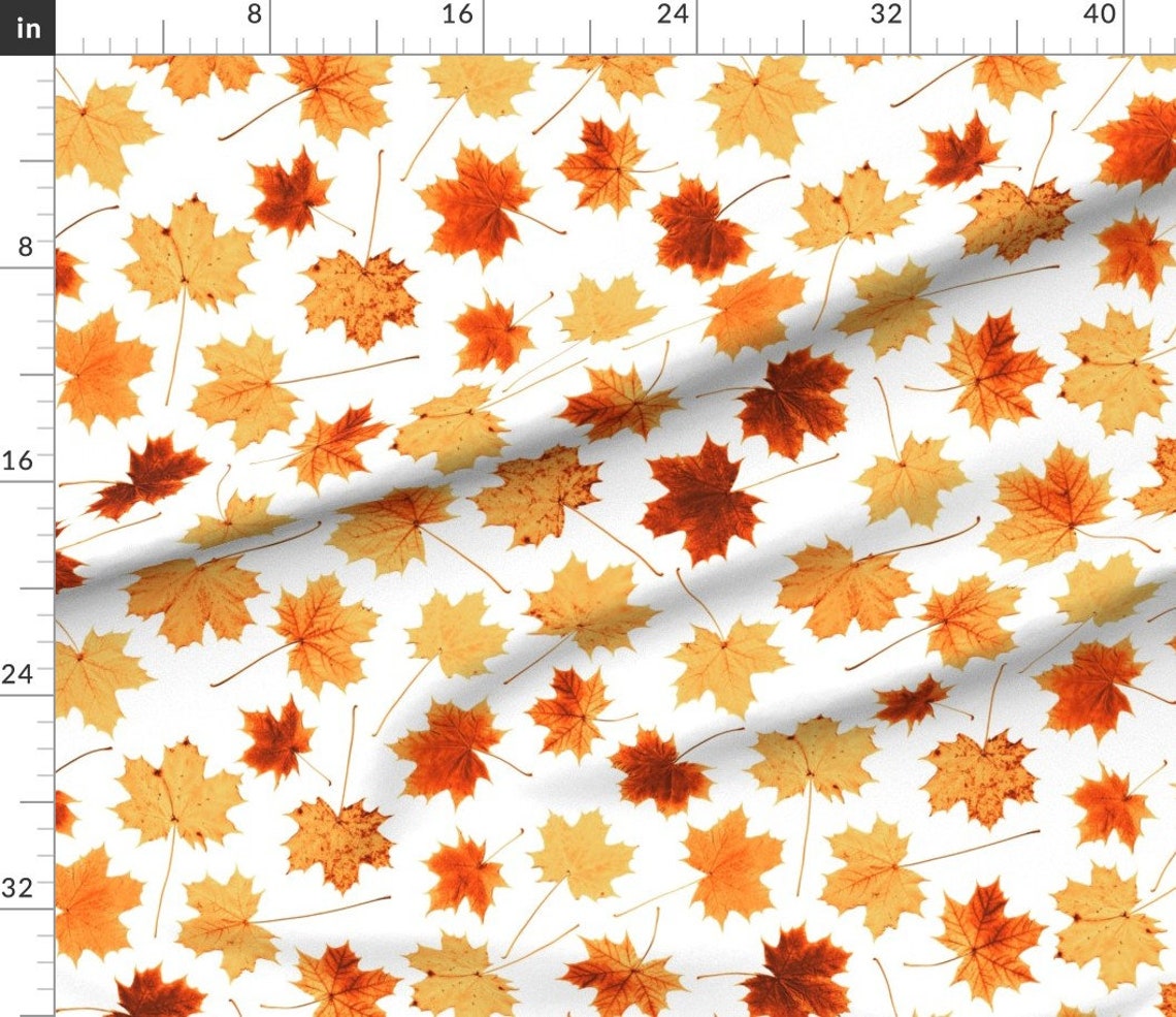 Bold Maple Leaves Fabric Maple Leaves Harvest Colors Life - Etsy