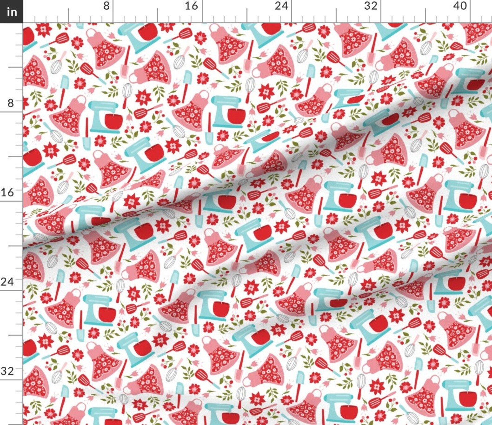 Kitchen Fabric retro Cottage Kitchen by Terrihenson Vintage - Etsy