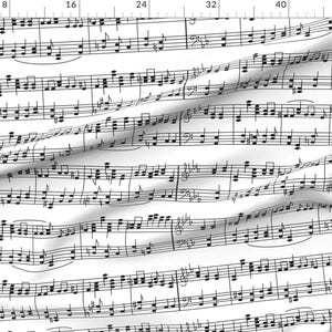 Large Scale Music Notes Fabric Large Scale Sheet Music by ...