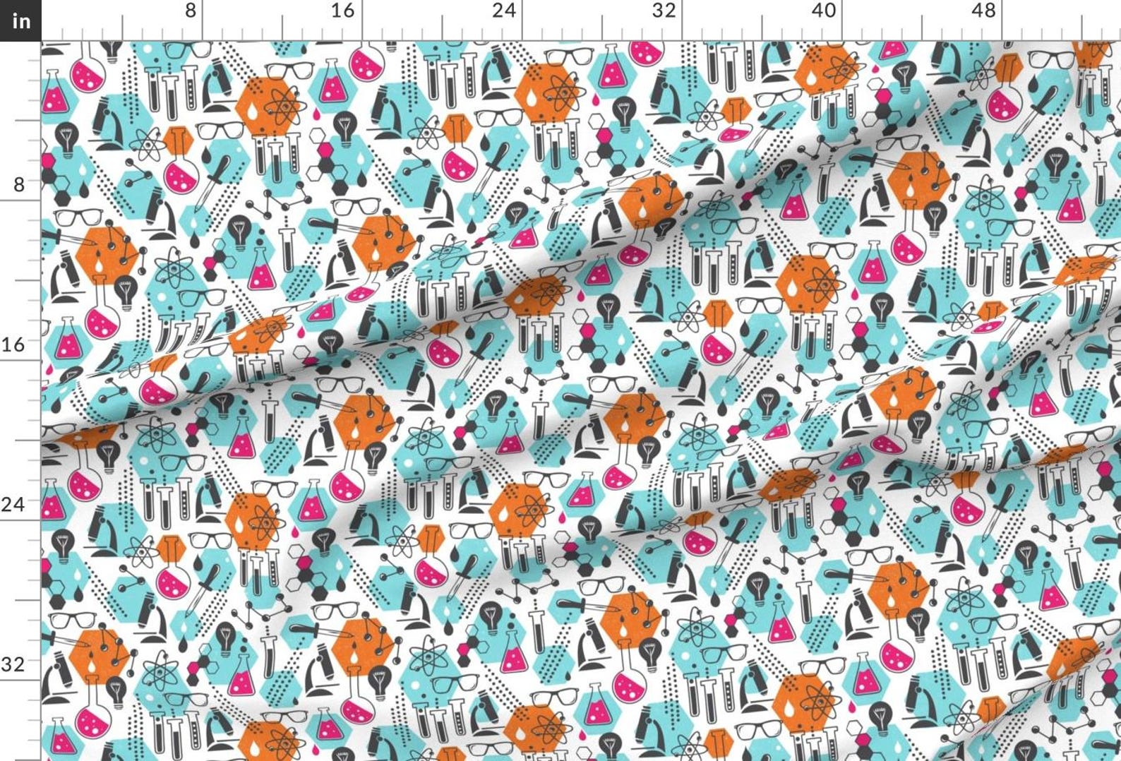 Science Fabric - Chemistry Lab - Modern Girl by Heatherdutton - Science ...