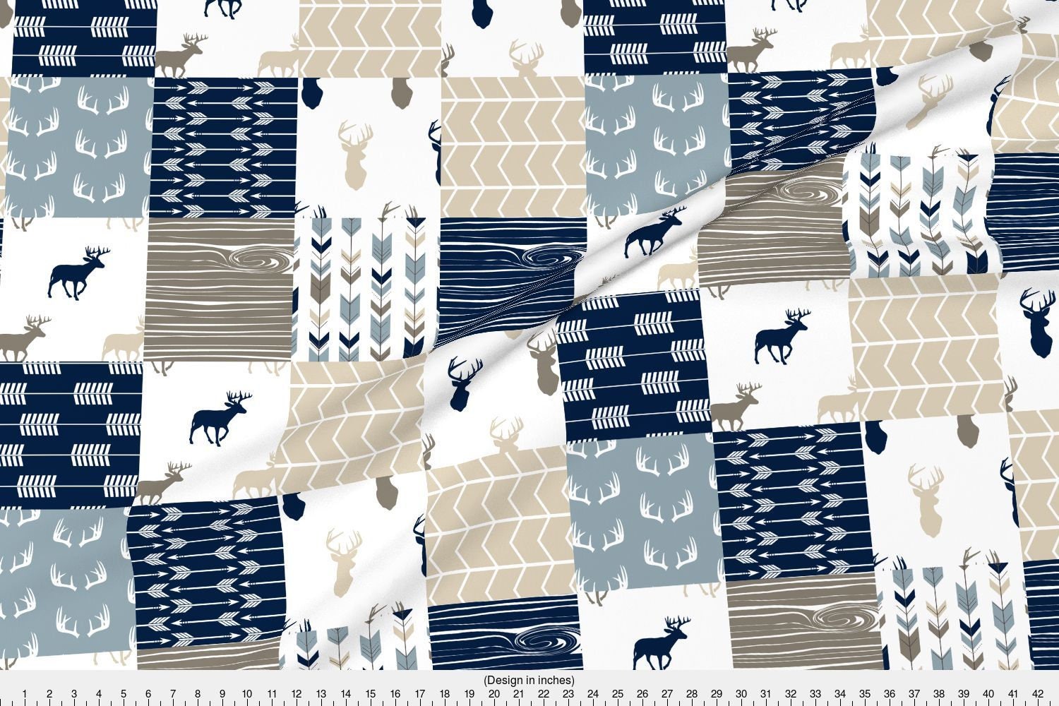 Rustic Woodland Fabric Rustic Woods Wholecloth Patchwork By | Etsy