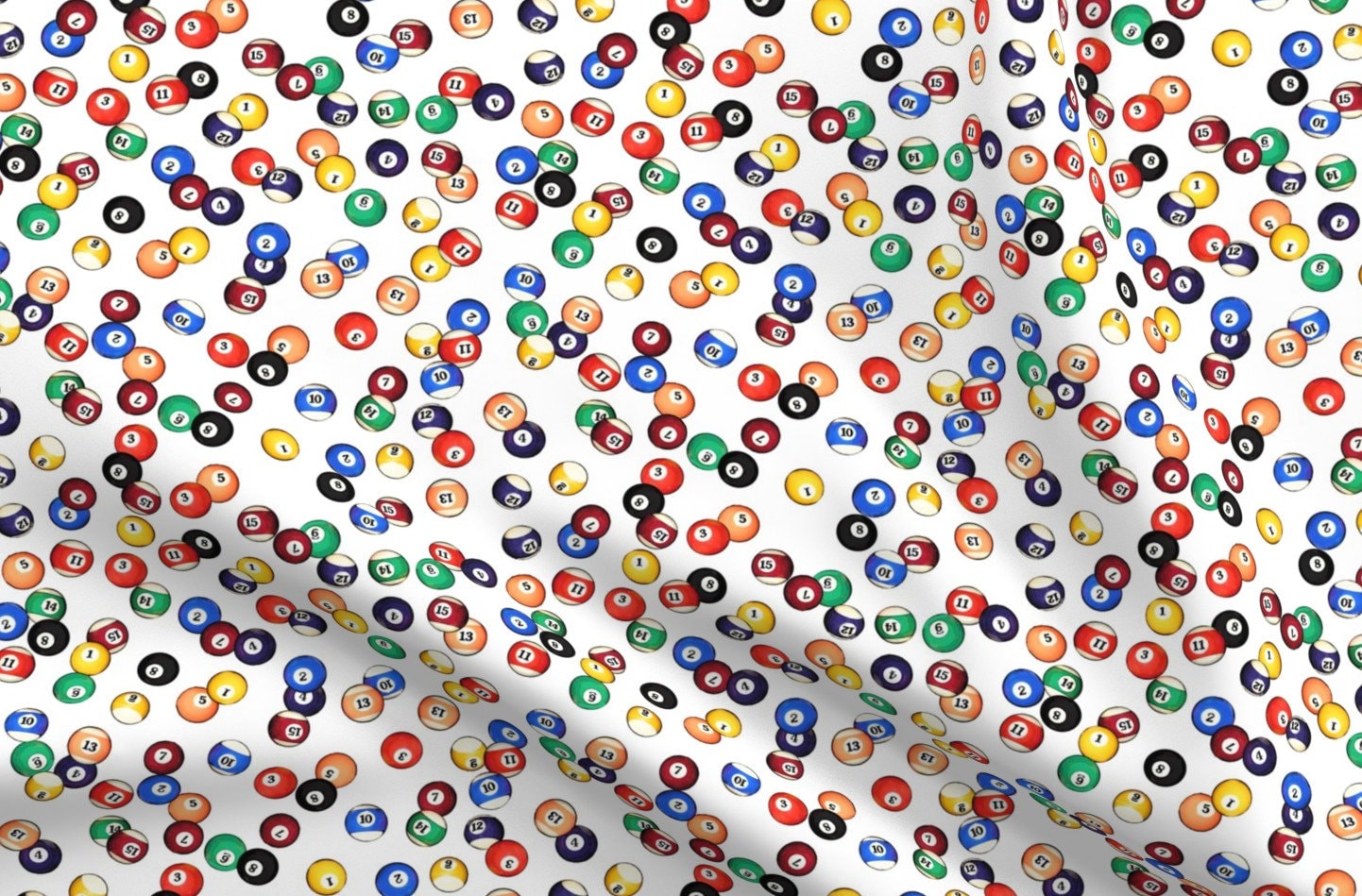 Billiards Fabric Billiards Balls By Thin Line Textiles | Etsy
