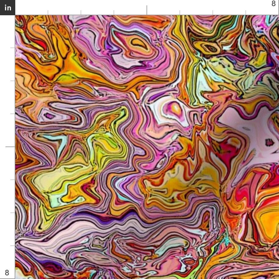 Marbled Psychedelic Upholstery Fabric- Terrain by Keweenawchris - Map ...
