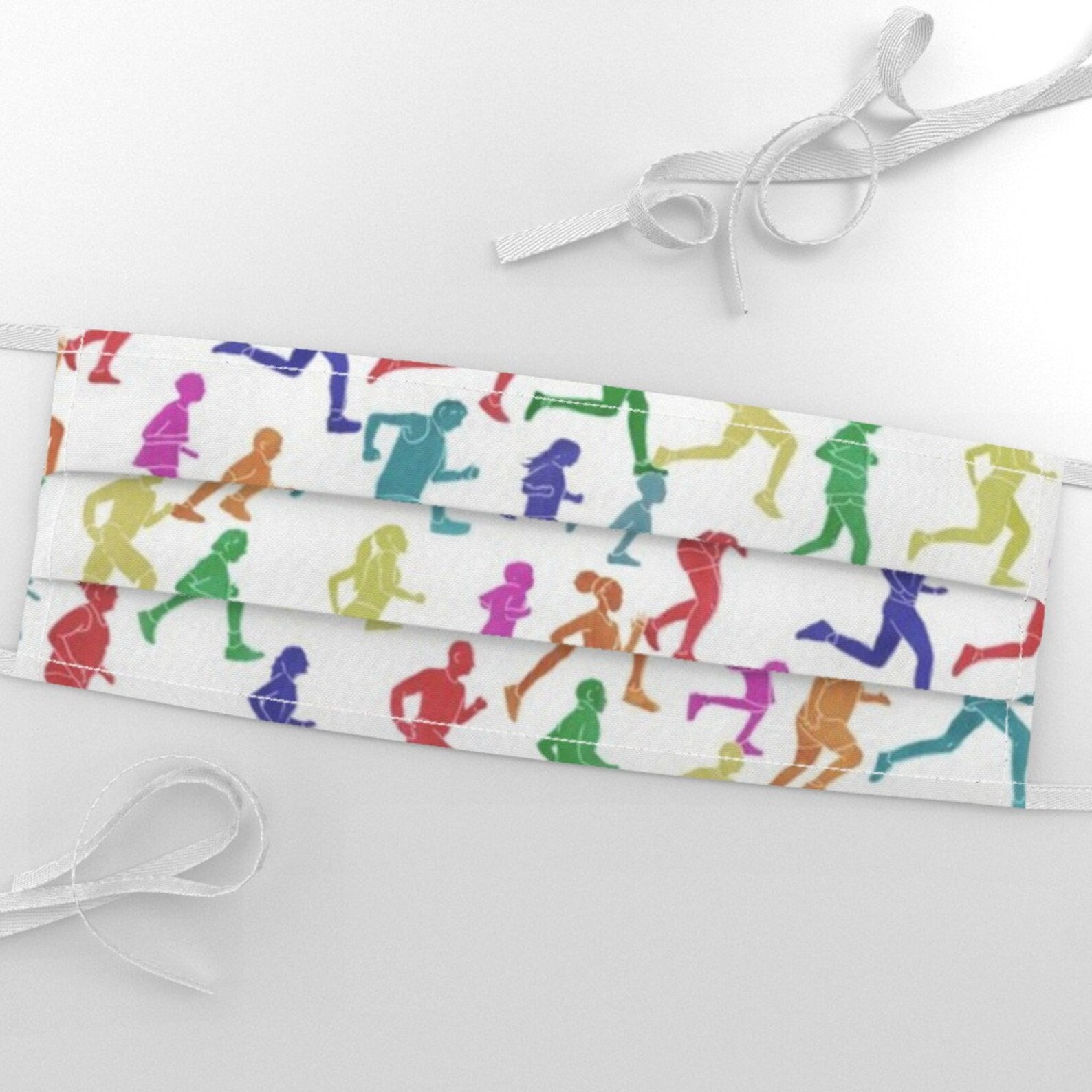 Rainbow Runners Fabric Rainbow Runners by Landpenguin - Etsy