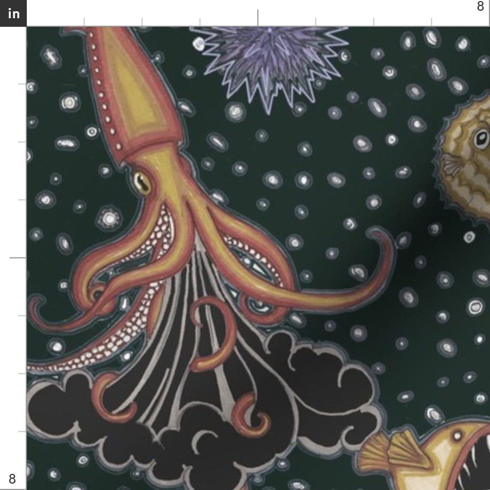 Squids in Space Fabric - Squids in Space! by Ceanirminger - Celestial ...