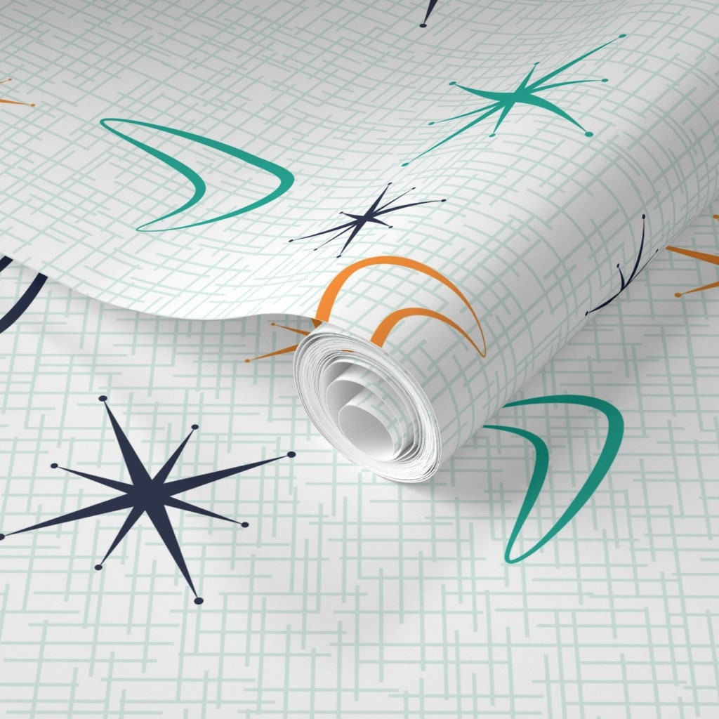 Boomerang Wallpaper Retro Diner by Alchemiedesign - Etsy