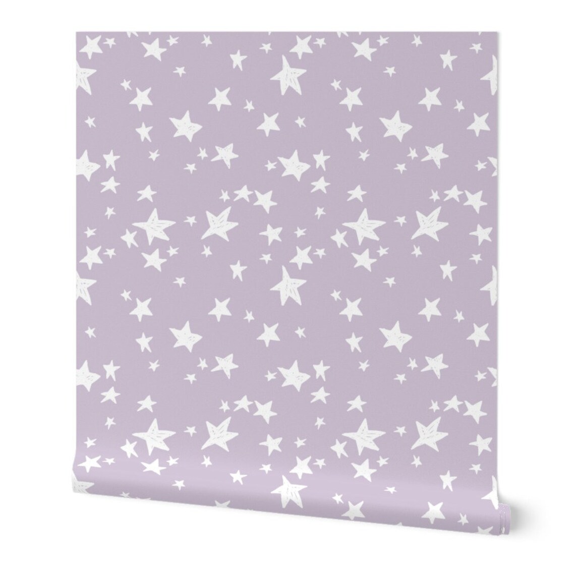 Star Wallpaper Stars Fabric Lavender Pastel by Andrea Lauren - Etsy