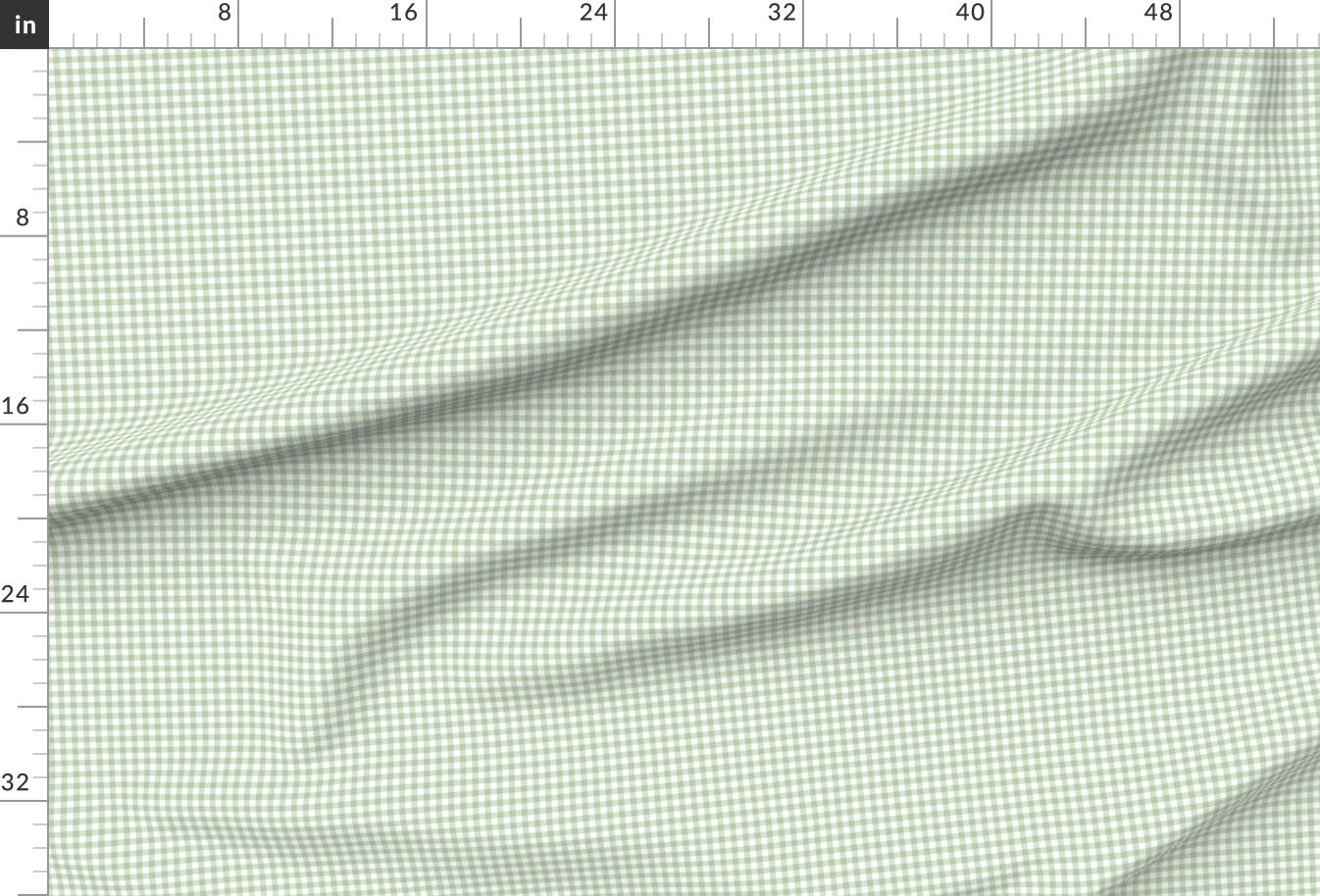 Mint Green Gingham Fabric - Unconditionally-green Gingham by ...