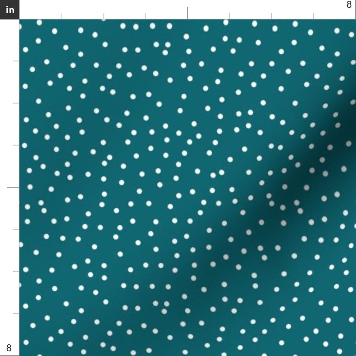 Teal Dot Fabric Teal Dot by Binge Crafter Teal Polka Dot | Etsy