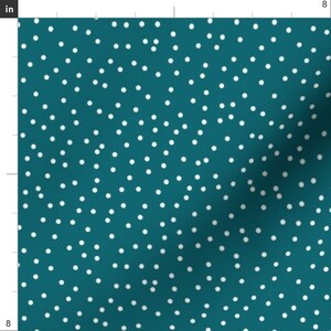 Teal Dot Fabric Teal Dot by Binge Crafter Teal Polka Dot | Etsy