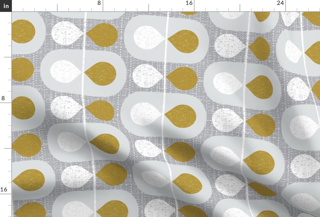 Scandinavian Fabric - Mod Scandinavian Leaves by Ottomanbrim ...