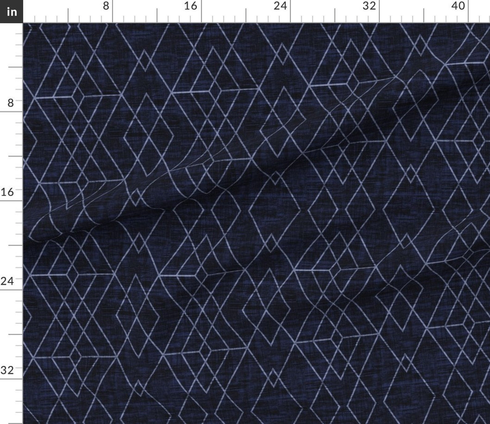Diamonds Fabric Geometric Grid Navy Texture by Kimsa - Etsy