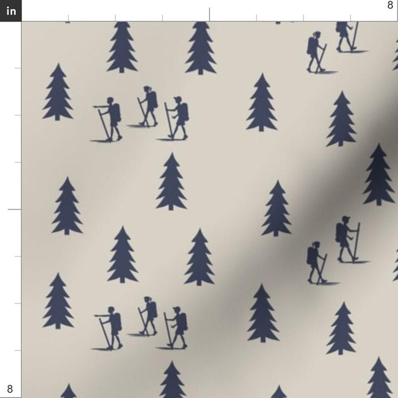 Hike Fabric - Walk in the Woods on Beige || Adventure Camp by ...