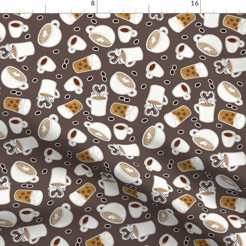 Coffee Fabric - Etsy