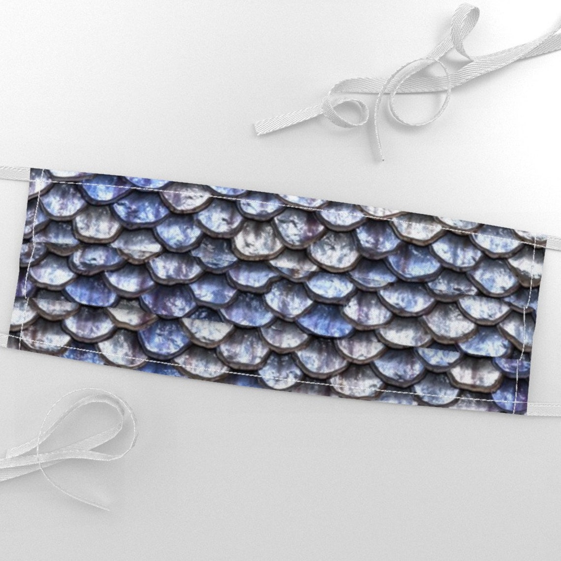 Blue Mermaid Scales Fabric Mermaid Scales Blue by Bonnie | Etsy