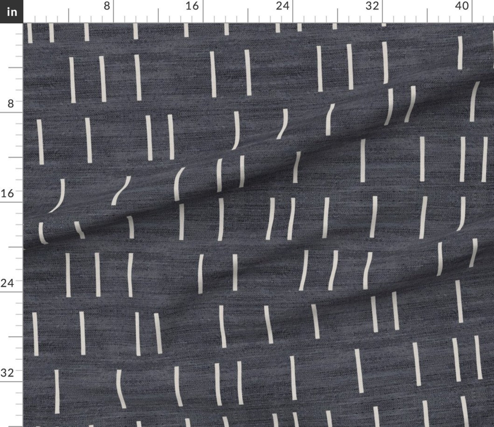 Denim Texture Fabric Denim Line Mud Cloth Large By Holli | Etsy