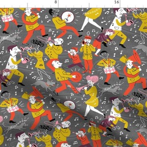 Mod Marching Band Fabric Mid Century Band Color 5 Large by - Etsy