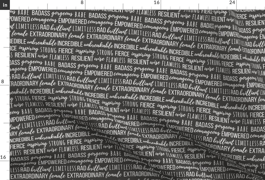 Motivational Words Fabric - Empowered by Payneandcomfort - Female ...