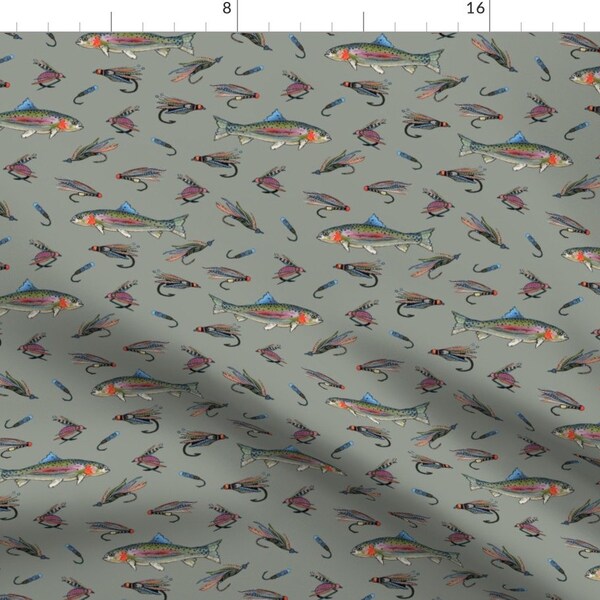 Rainbow Trout Fabric - Etsy